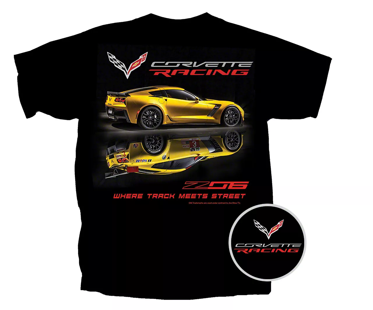 Universal EK C7 Z06 Racing T-Shirt; Black - Free Shipping