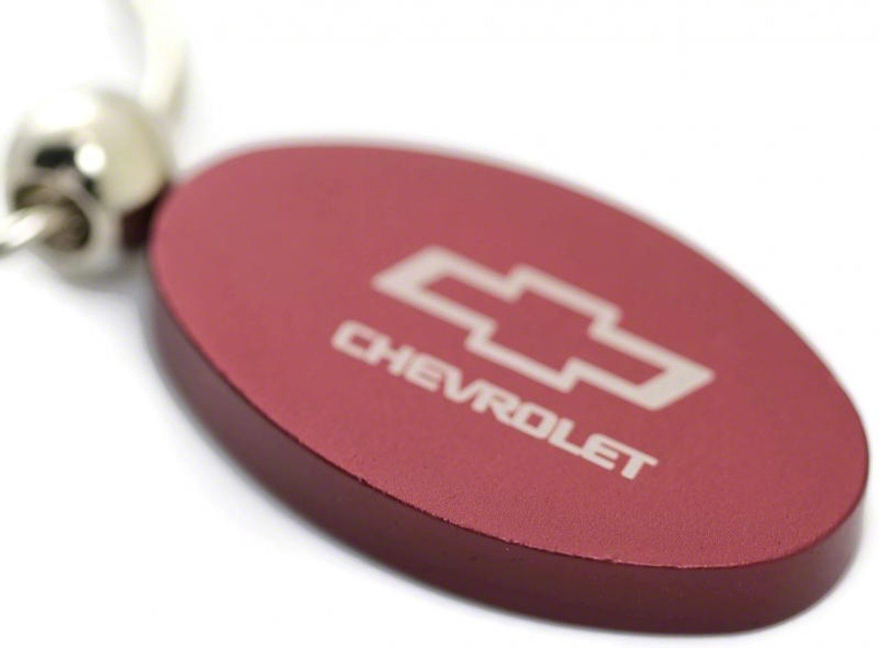Universal EK Chevy Oval Key Chain; Burgundy - Free Shipping