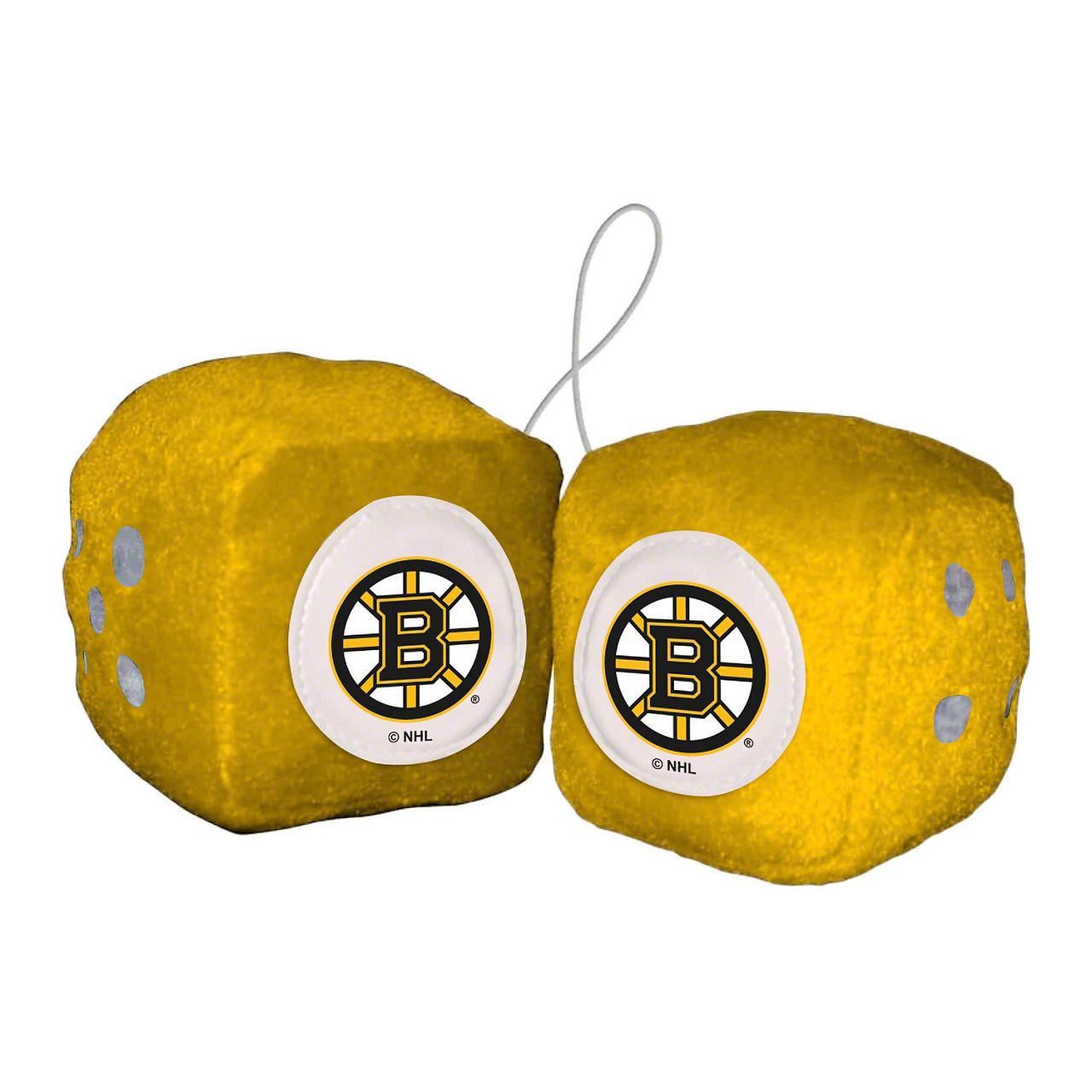 Universal EK Fuzzy Dice with Boston Bruins Logo; Yellow (Universal ...