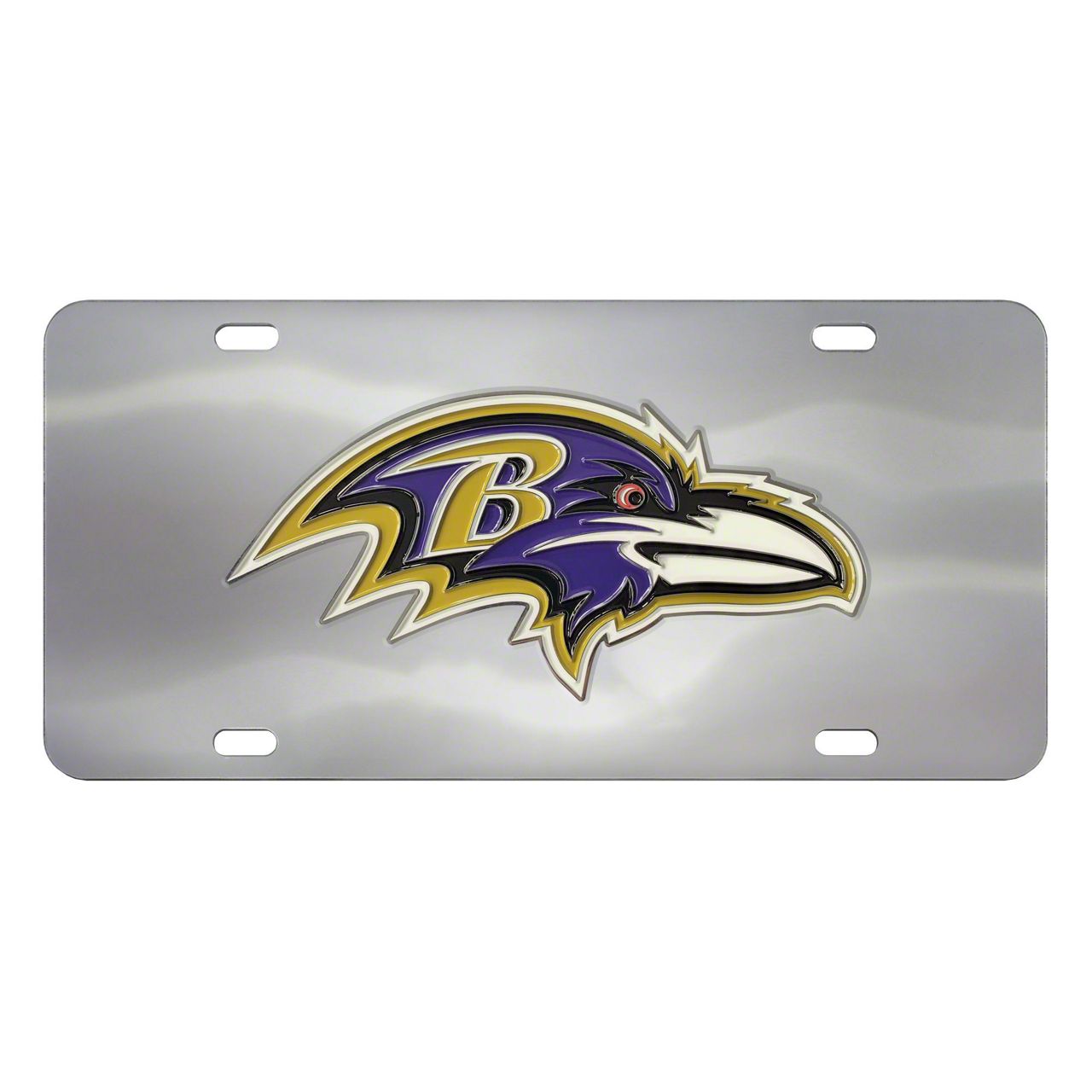 Universal EK License Plate with Baltimore Ravens Logo; Stainless Steel ...