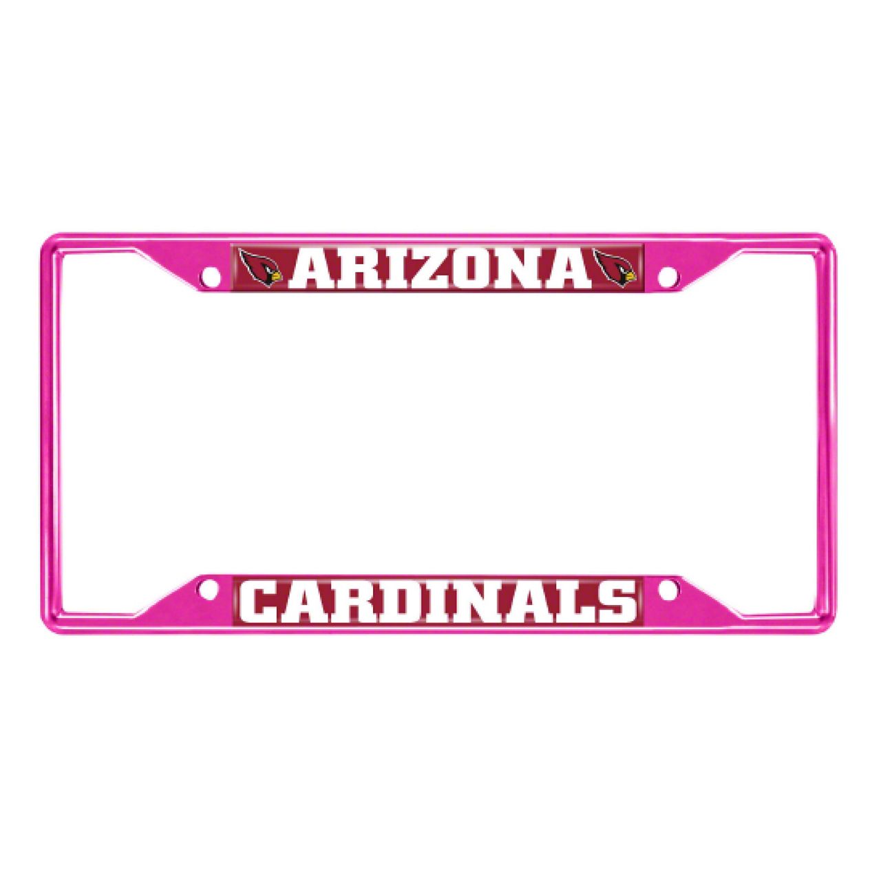 Universal EK License Plate Frame with Arizona Cardinals; Pink ...