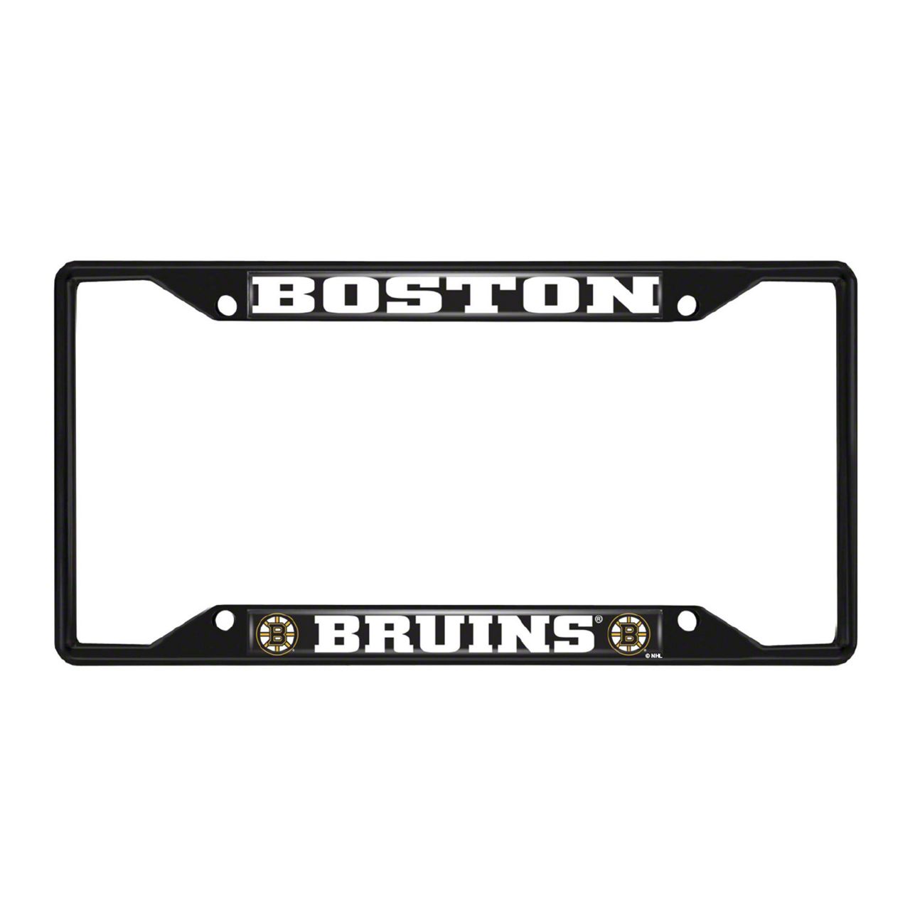 Universal EK License Plate Frame with Boston Bruins Logo; Black and ...