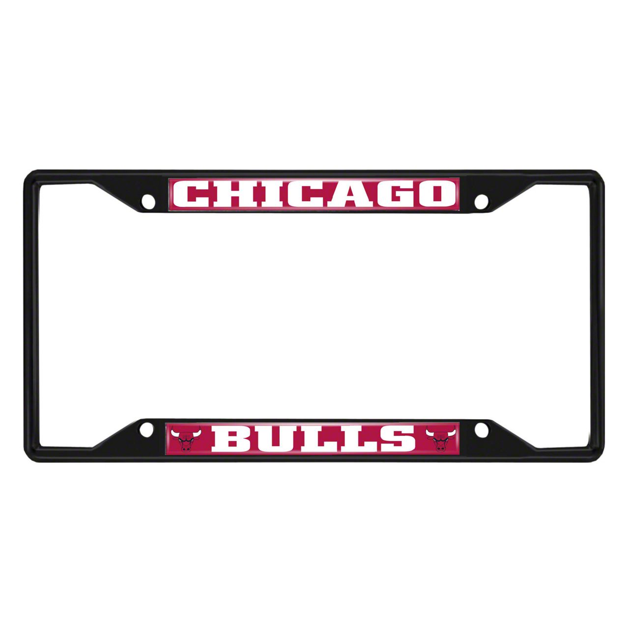 Universal EK License Plate Frame with Chicago Bulls Logo; Black and ...