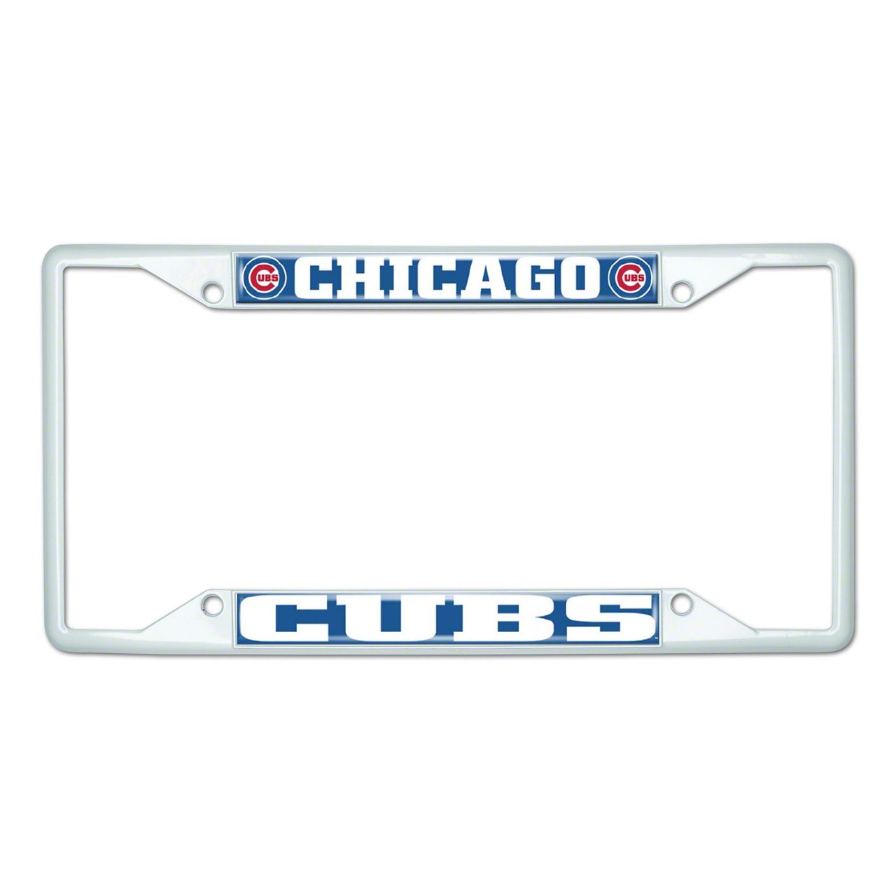 Universal EK License Plate Frame with Chicago Cubs; White (Universal ...