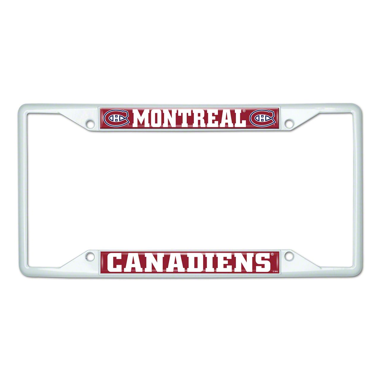 Universal EK License Plate Frame with Montreal Canadiens; White ...