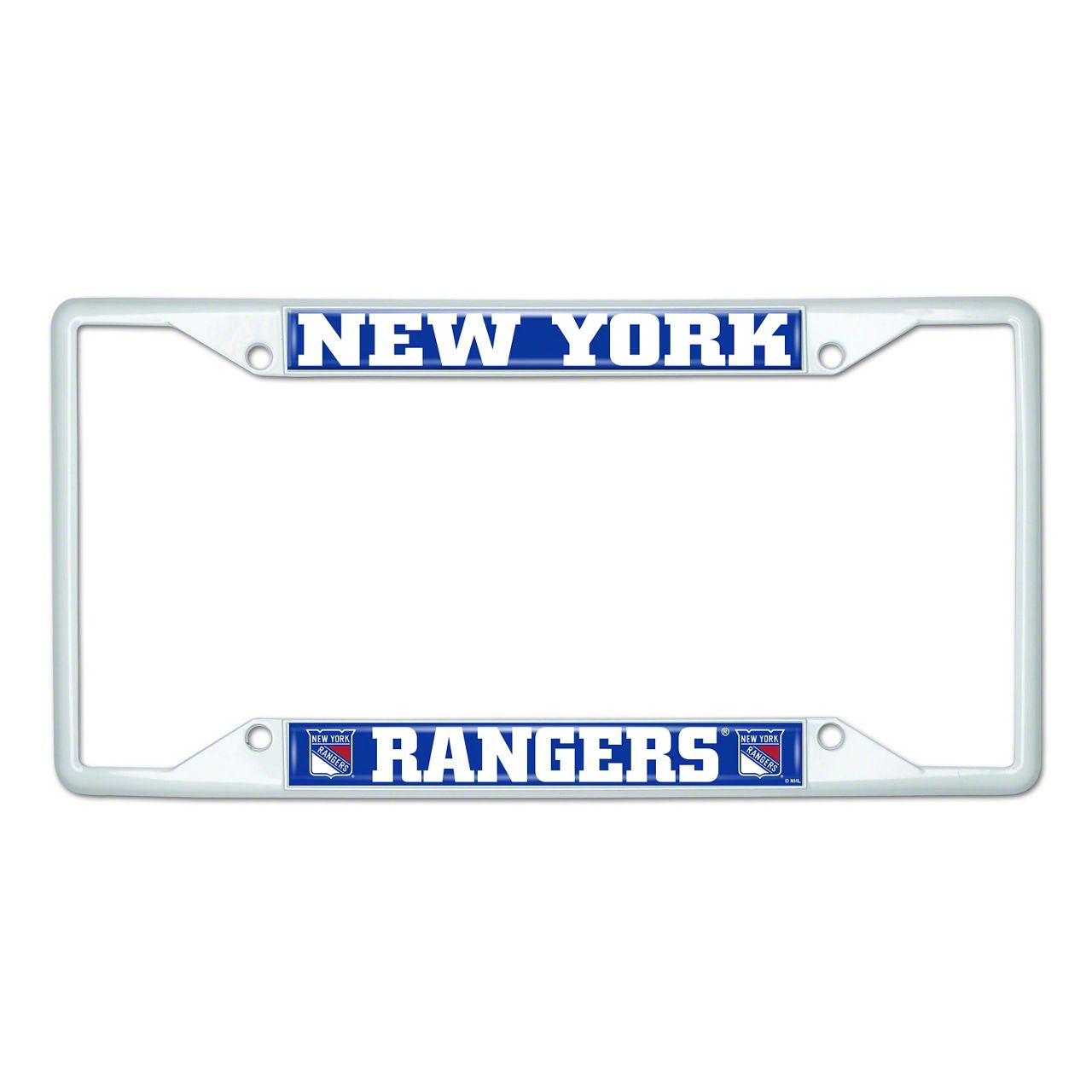Universal EK License Plate Frame with New York Rangers; White ...