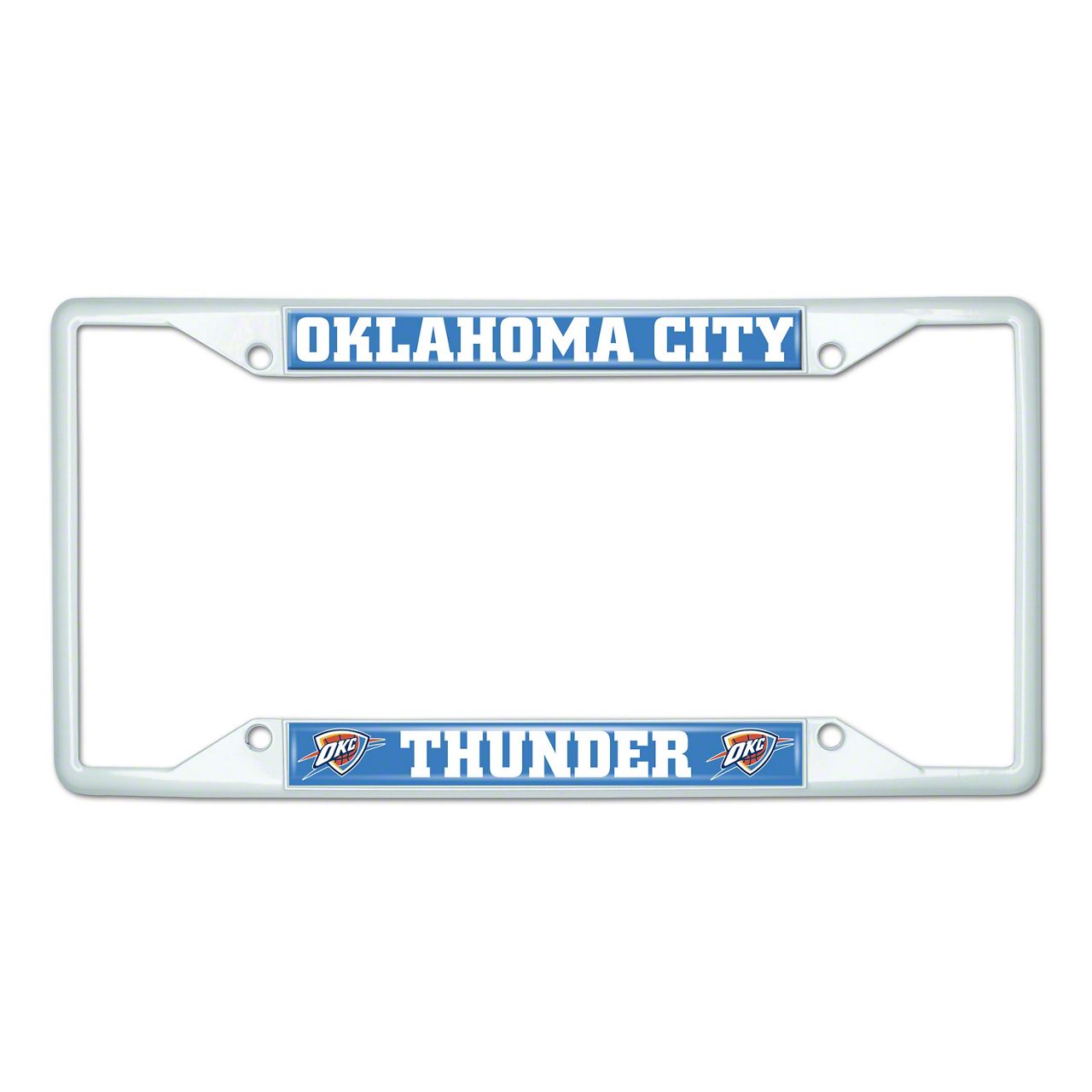 Universal EK License Plate Frame with Oklahoma City Thunder; White ...