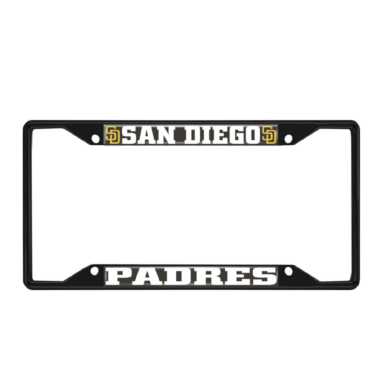 Universal EK License Plate Frame with San Diego Padres Logo; Black and ...