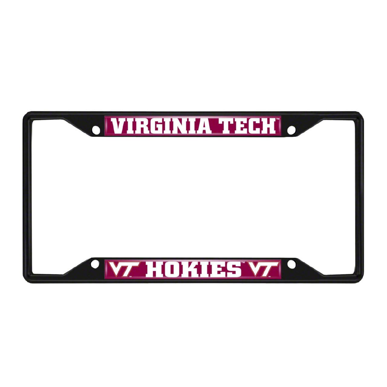 Universal EK License Plate Frame with Virginia Tech Logo; Black and ...