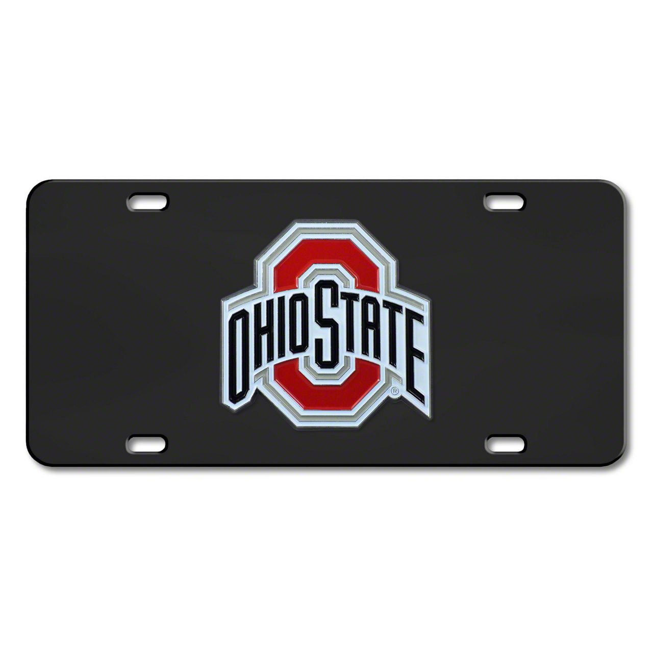 Universal EK License Plate with Ohio State University Logo; Black ...