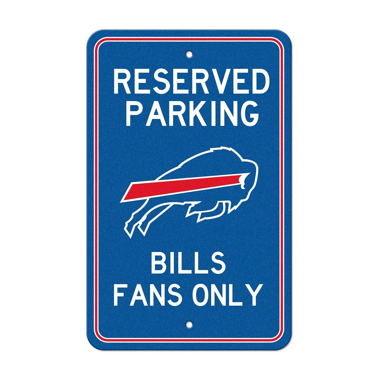 Universal EK Parking Sign with Buffalo Bills Logo; Blue - Free Shipping