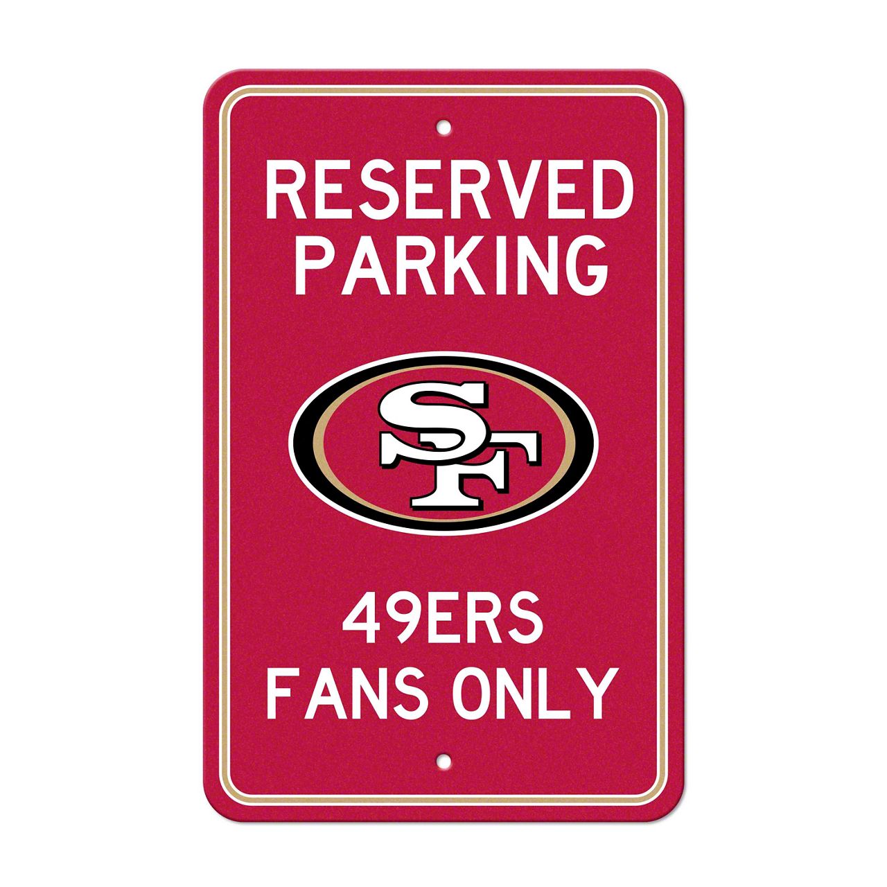 Universal EK Parking Sign with San Francisco 49ers Logo; Red - Free ...