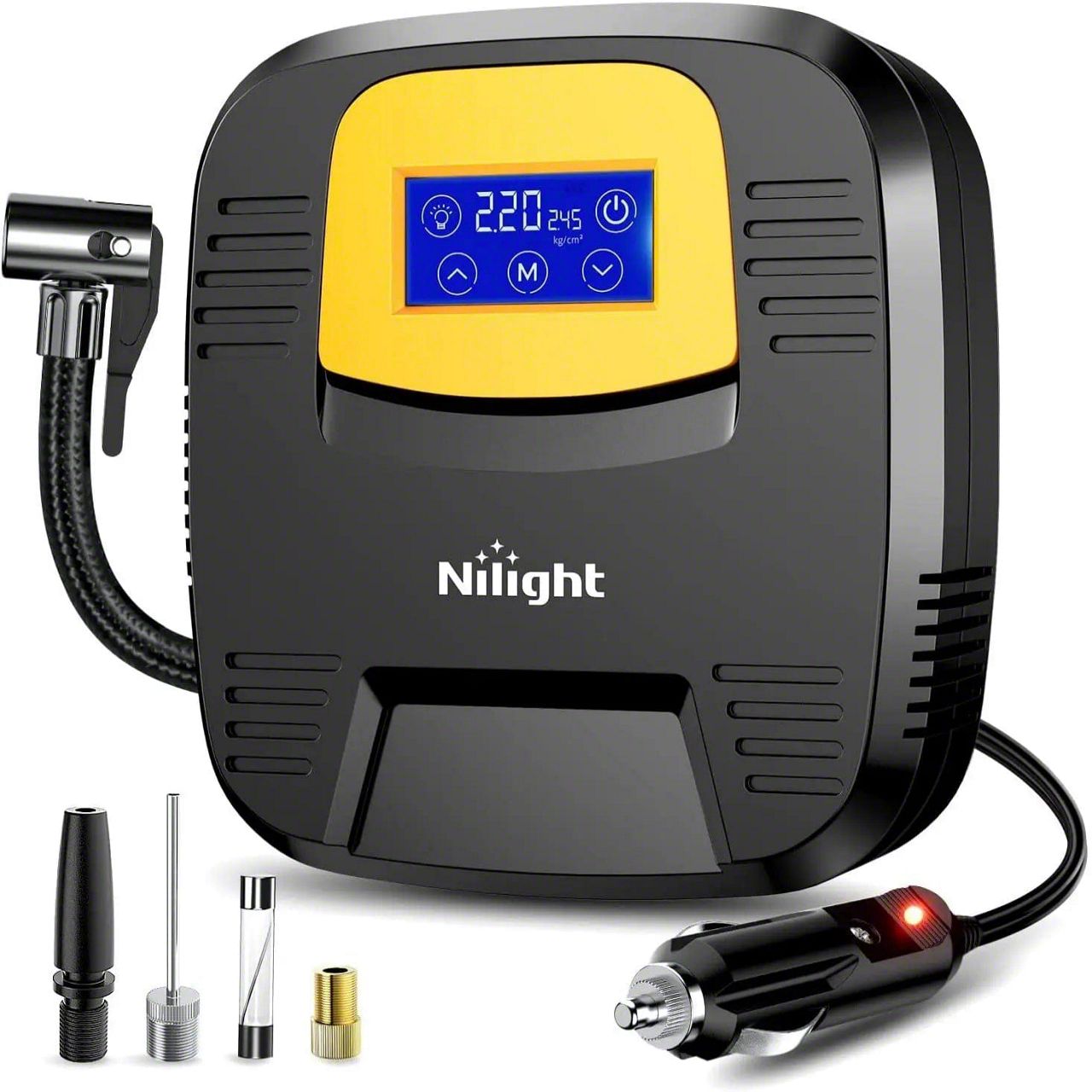 Universal EK Portable Air Compressor with Digital Touch Screen Pressure ...