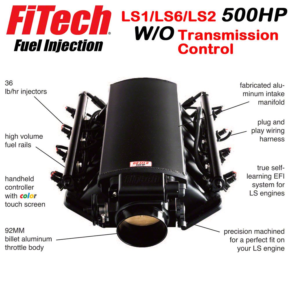 FiTech Fuel Injection Ecklers Ultimate LS1/LS2/LS6 500HP Intake ...