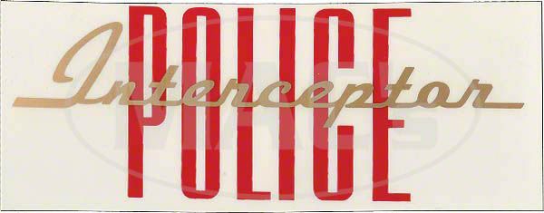 Ecklers Police Interceptor V/c Decal