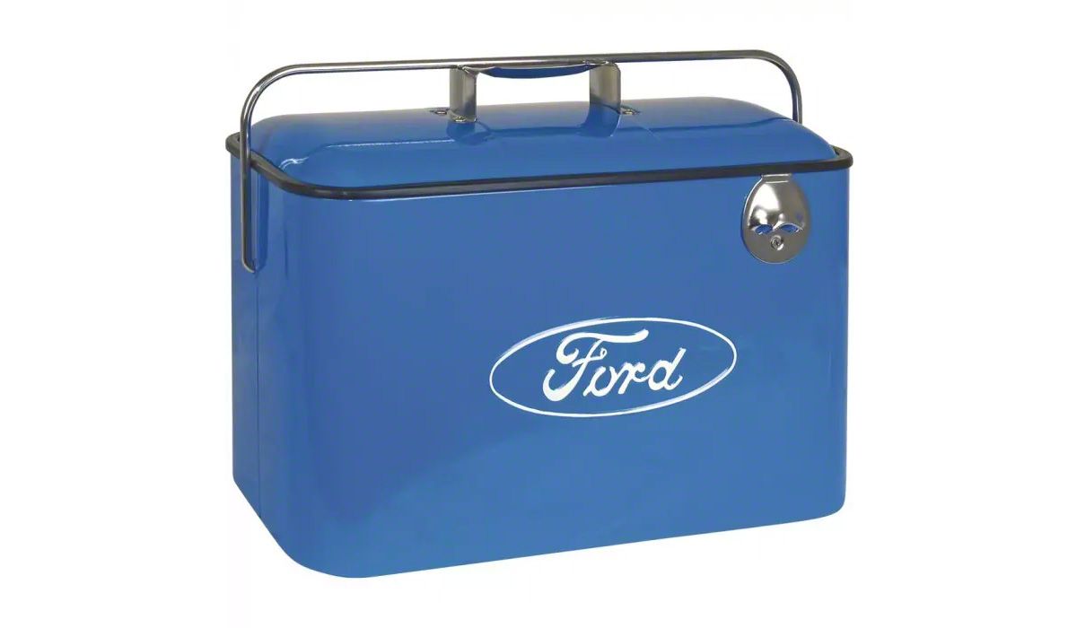 Ecklers Vintage Ford Cooler - Blue With White Ford Logo - 18 x 8-3/4 x ...