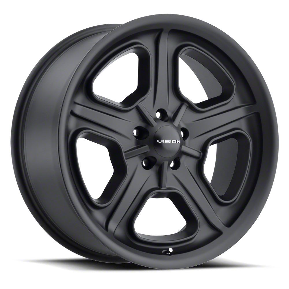 Vision Wheel Ecklers Daytona Satin Black Wheel; 17x8; 0mm Offset 147 ...