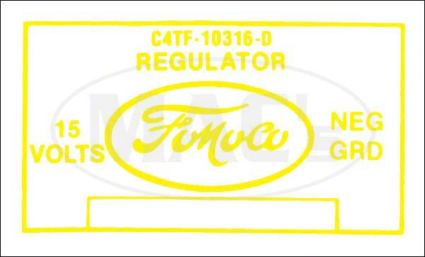 Ecklers Voltage Regulator Decal